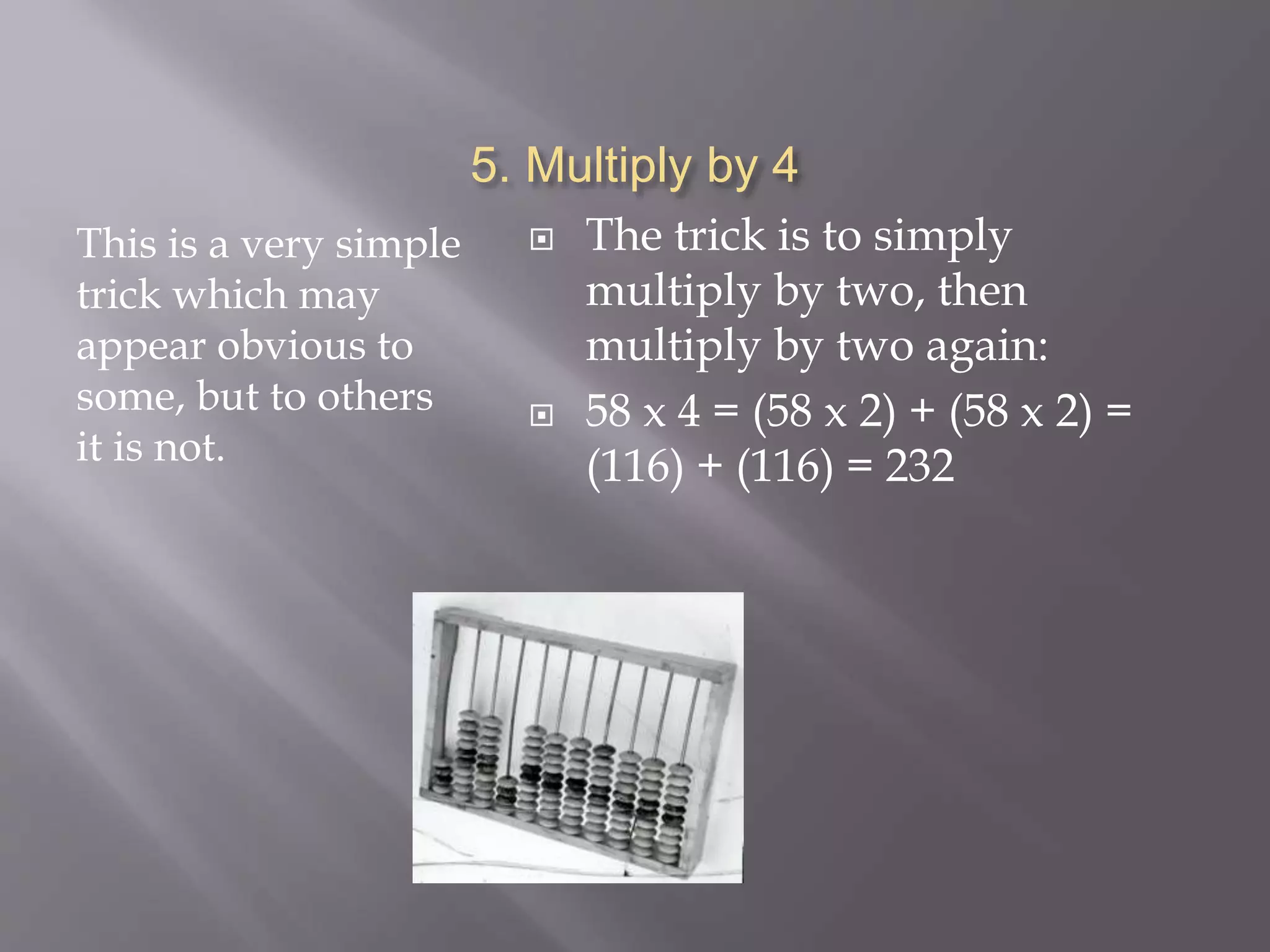 10 easy arithmetic tricks | PPT