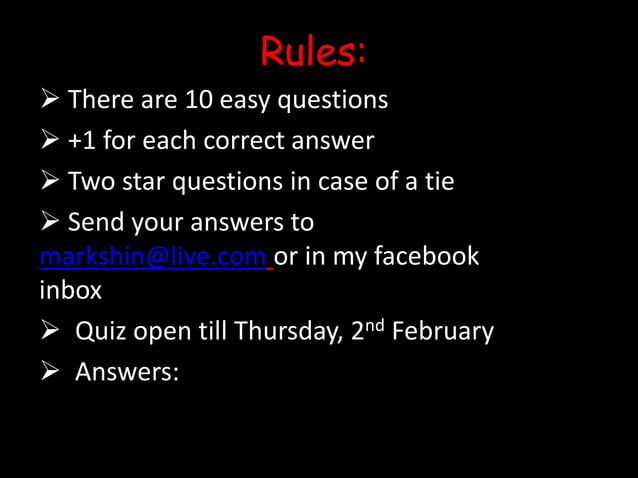10 easy questions answers | PPT