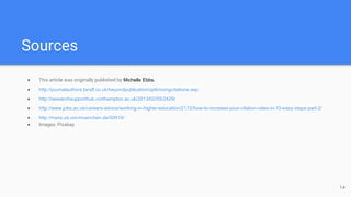 10 easy ways to increase your citation count a checklist | PDF