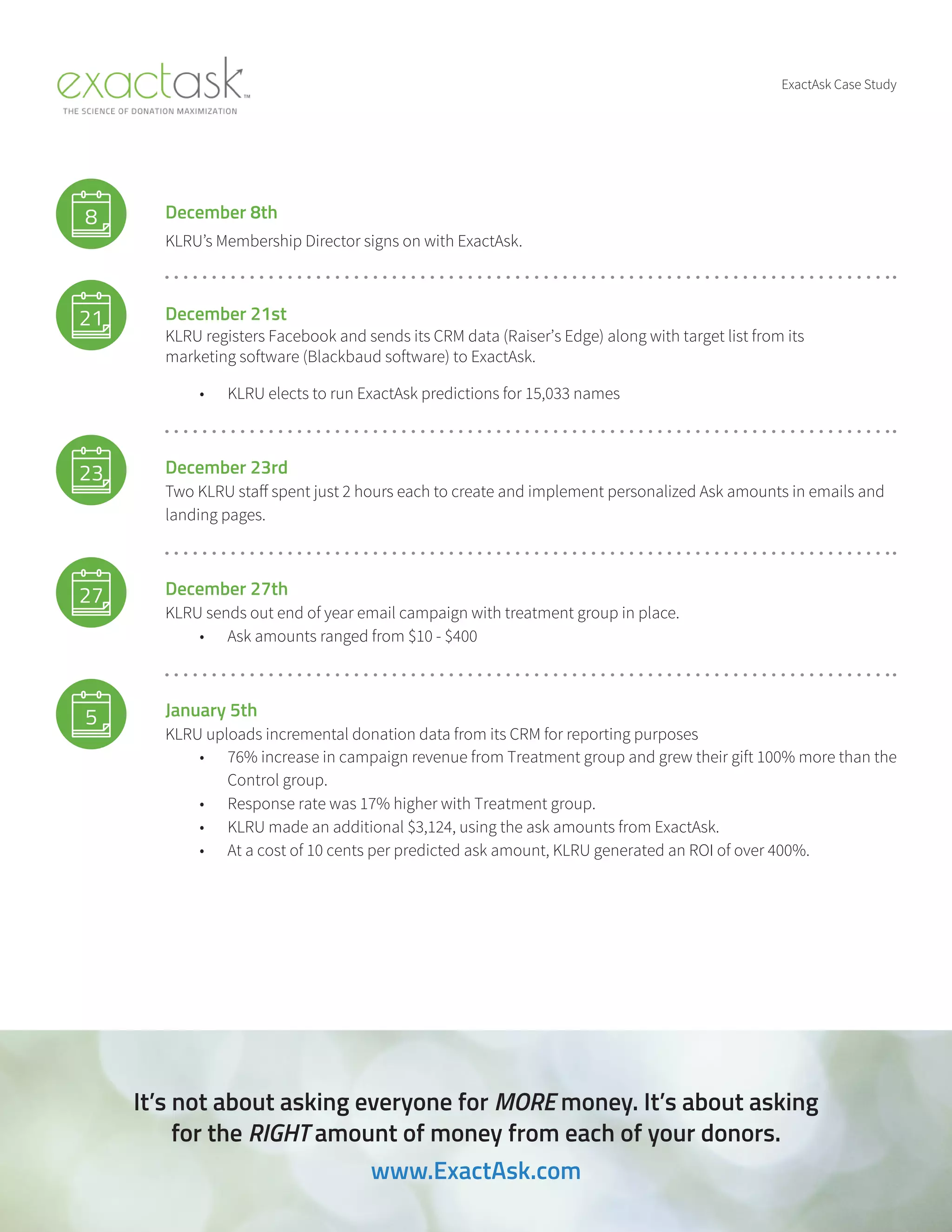 ExactAsk - KLRU Case Study | PDF