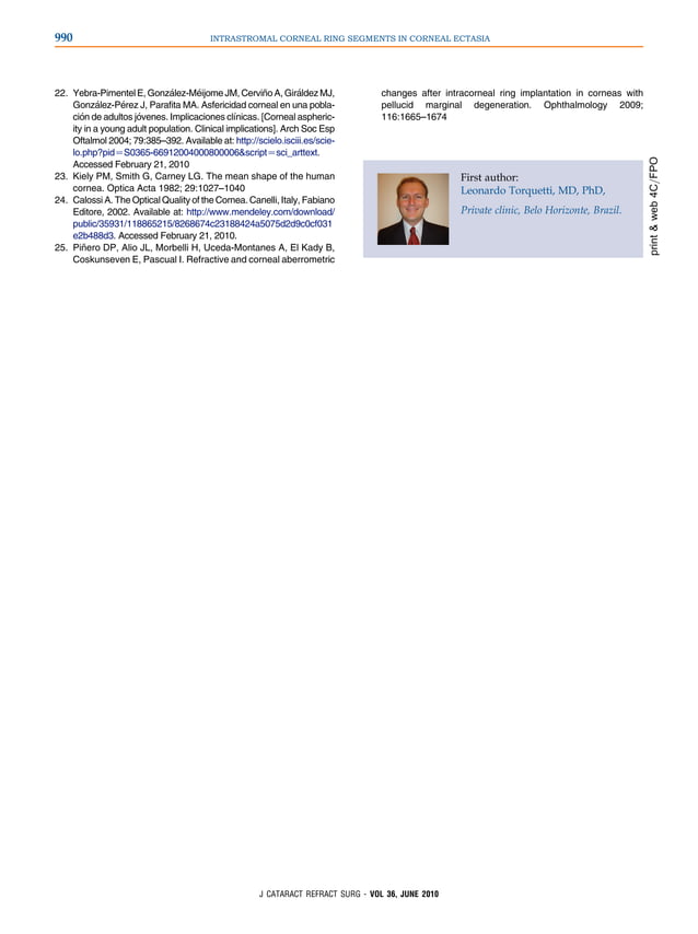 10 Ferrara Ring for ectasia after refractive surgery | PDF
