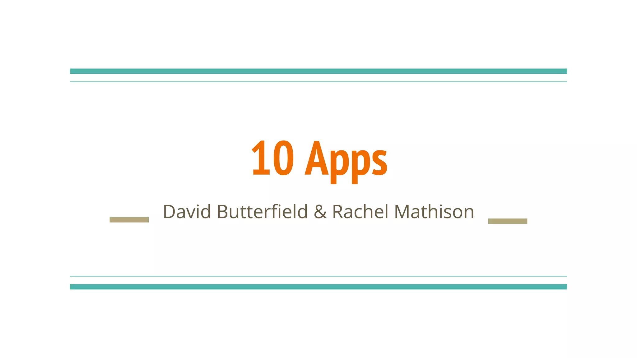 10 Educational Apps | PPTX