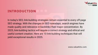 10 Effective Link-Building Strategies to Elevate Your SEO in 2025.pptx ...