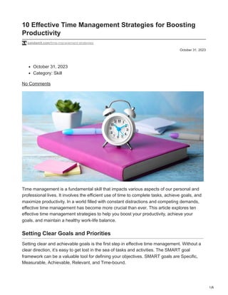 10 Effective Time Management Strategies for Boosting Productivity.pdf ...