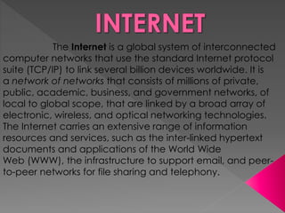 Introduction to internet | PPTX