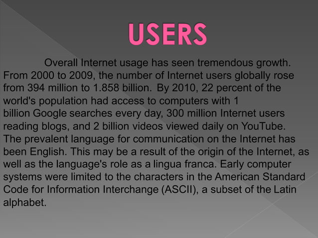 Introduction to internet | PPT