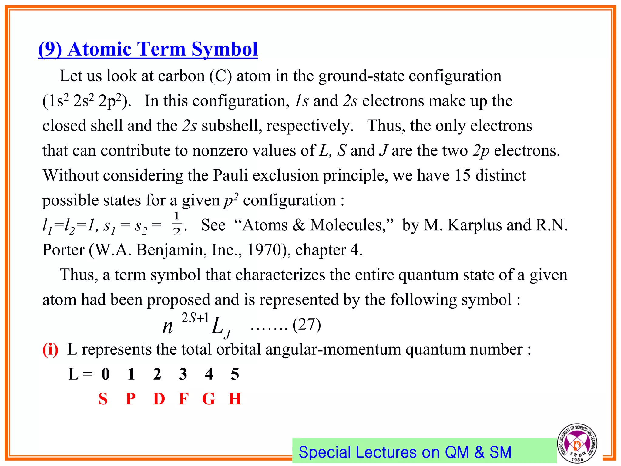 (10) electron spin & angular momentum coupling | PDF