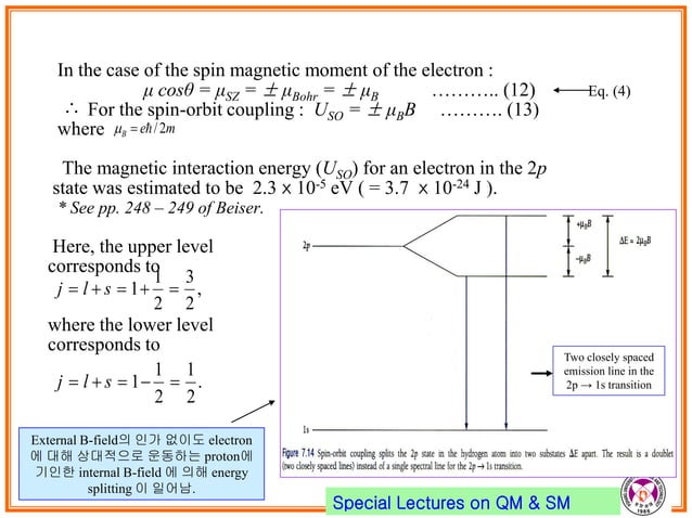 (10) electron spin & angular momentum coupling | PDF
