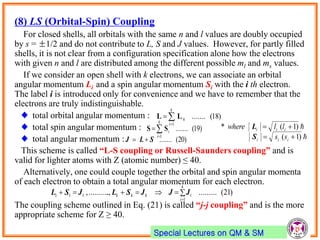(10) electron spin & angular momentum coupling | PDF