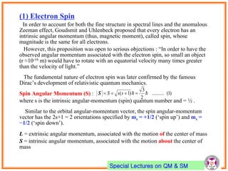 (10) electron spin & angular momentum coupling | PDF