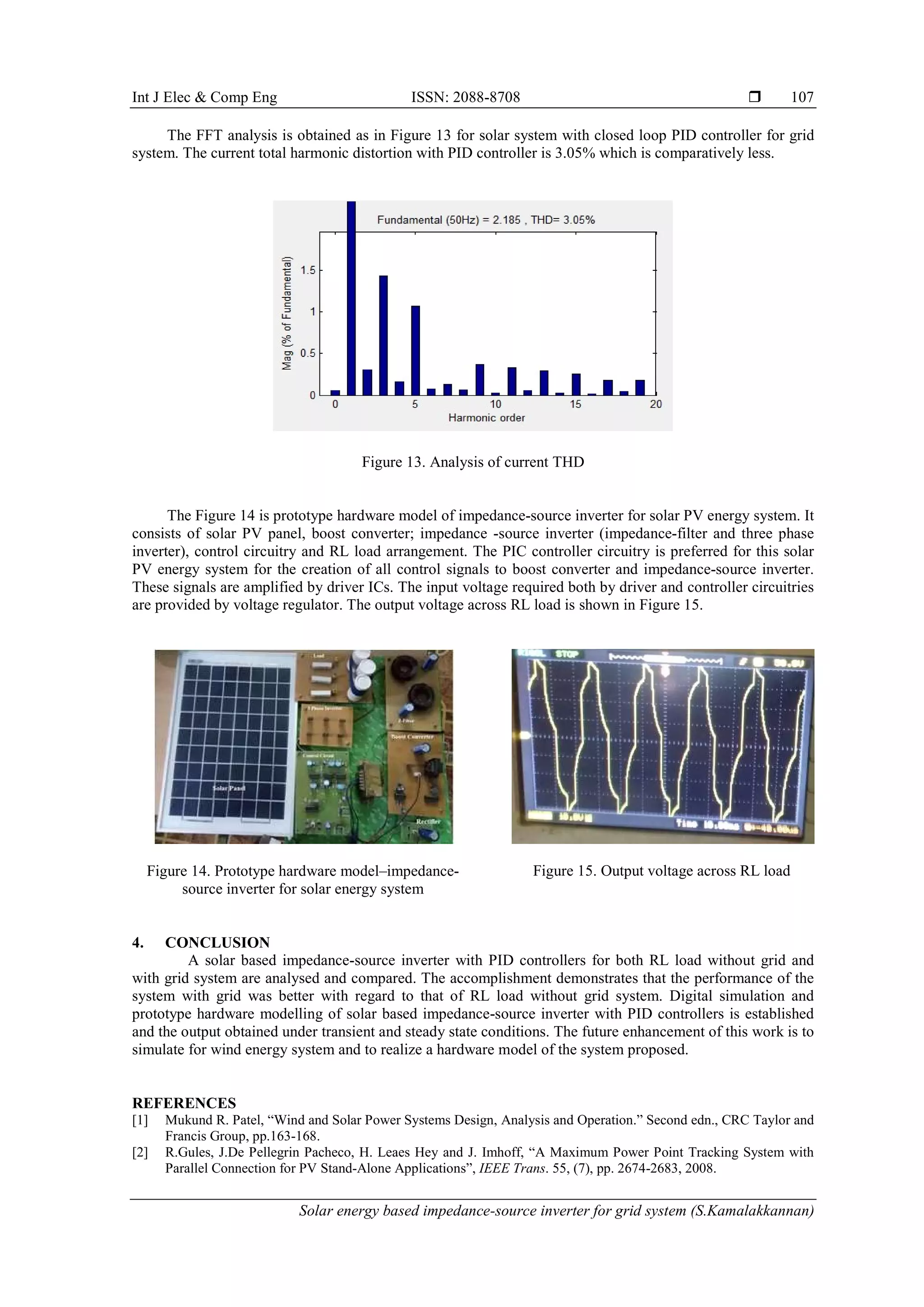 Solar energy based impedance-source inverter for grid system | PDF