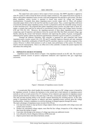 Solar energy based impedance-source inverter for grid system | PDF