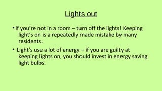 10 Energy Saving Tips | ODP