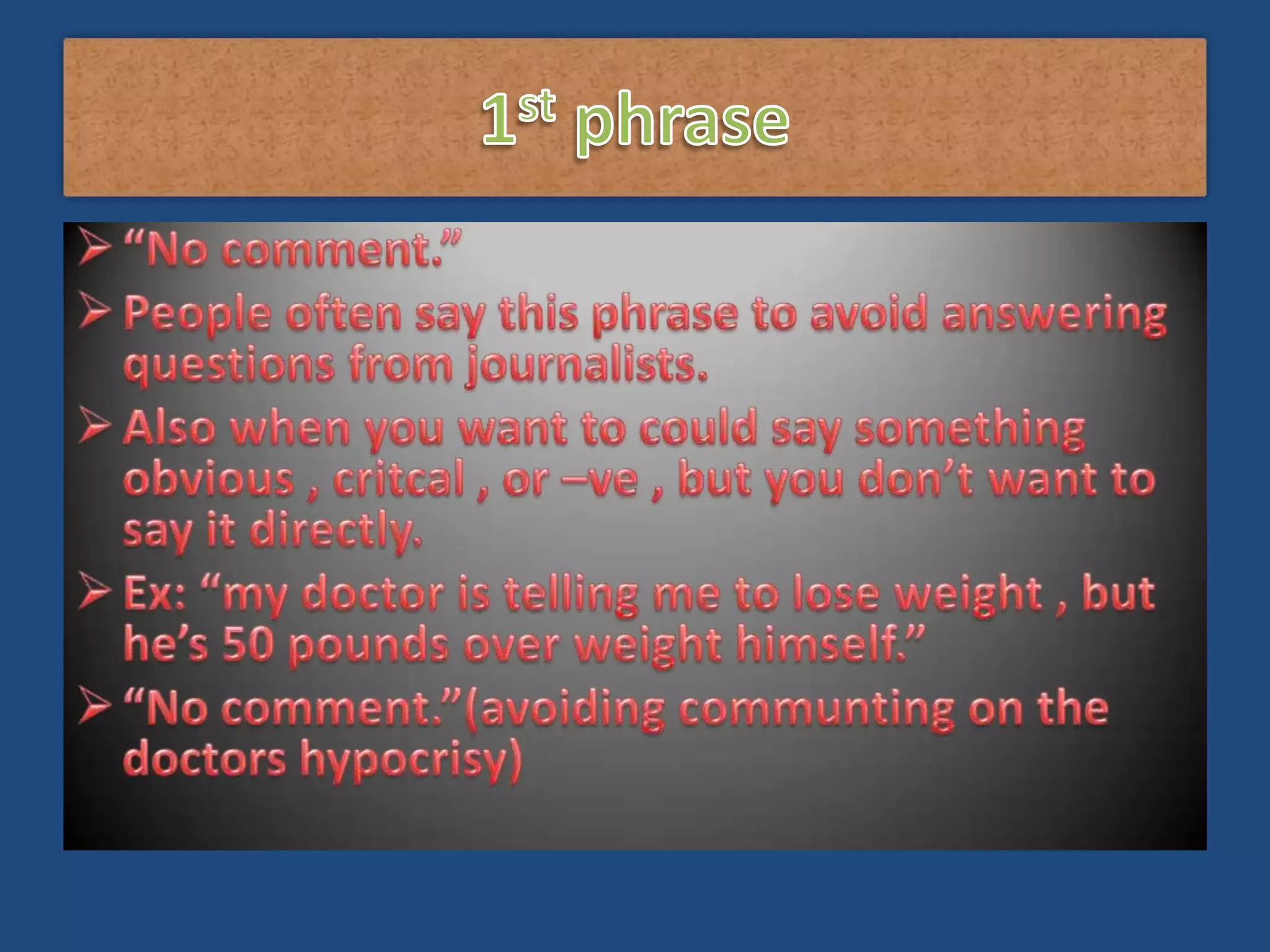 10 english phrases to avoid answering a question | PPT