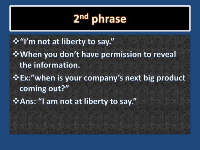 10 english phrases to avoid answering a question | PPT