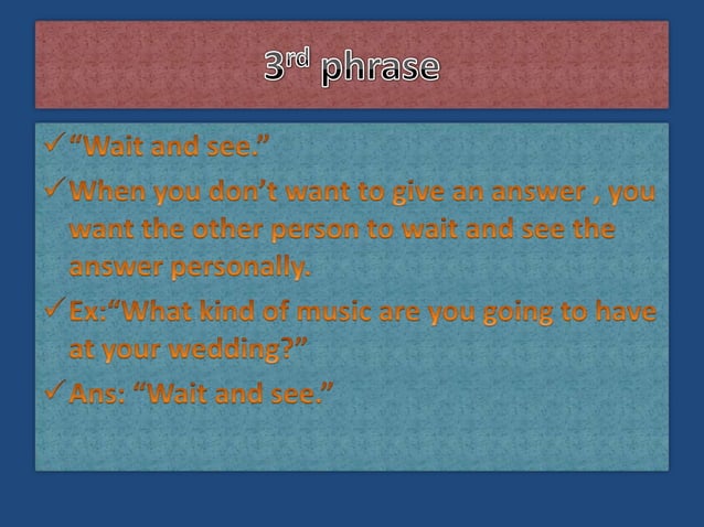 10 english phrases to avoid answering a question | PPT