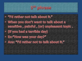 10 english phrases to avoid answering a question | PPT