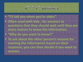 10 english phrases to avoid answering a question | PPT