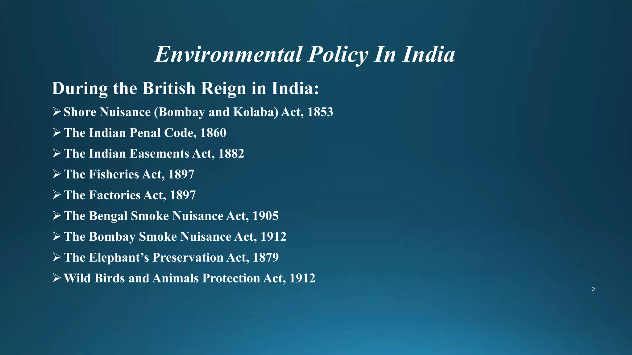Environmental legislation in india | PPTX