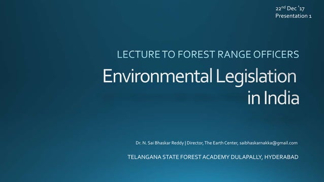 Environmental legislation in india | PPTX | Environmental Services ...