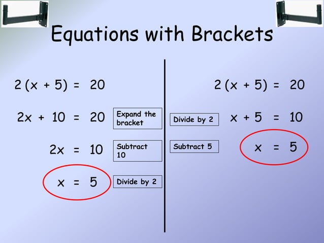 10) Equations with Brackets.ppt | Homework and Study | Education