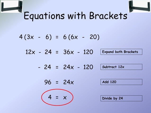 10) Equations with Brackets.ppt | Homework and Study | Education