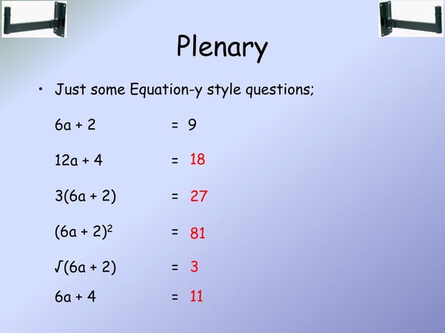 10) Equations with Brackets.ppt | Homework and Study | Education