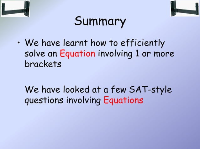 10) Equations with Brackets.ppt | Homework and Study | Education