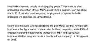 10 Essential Facts About the MBA Degree | PPTX | Career Planning | Careers