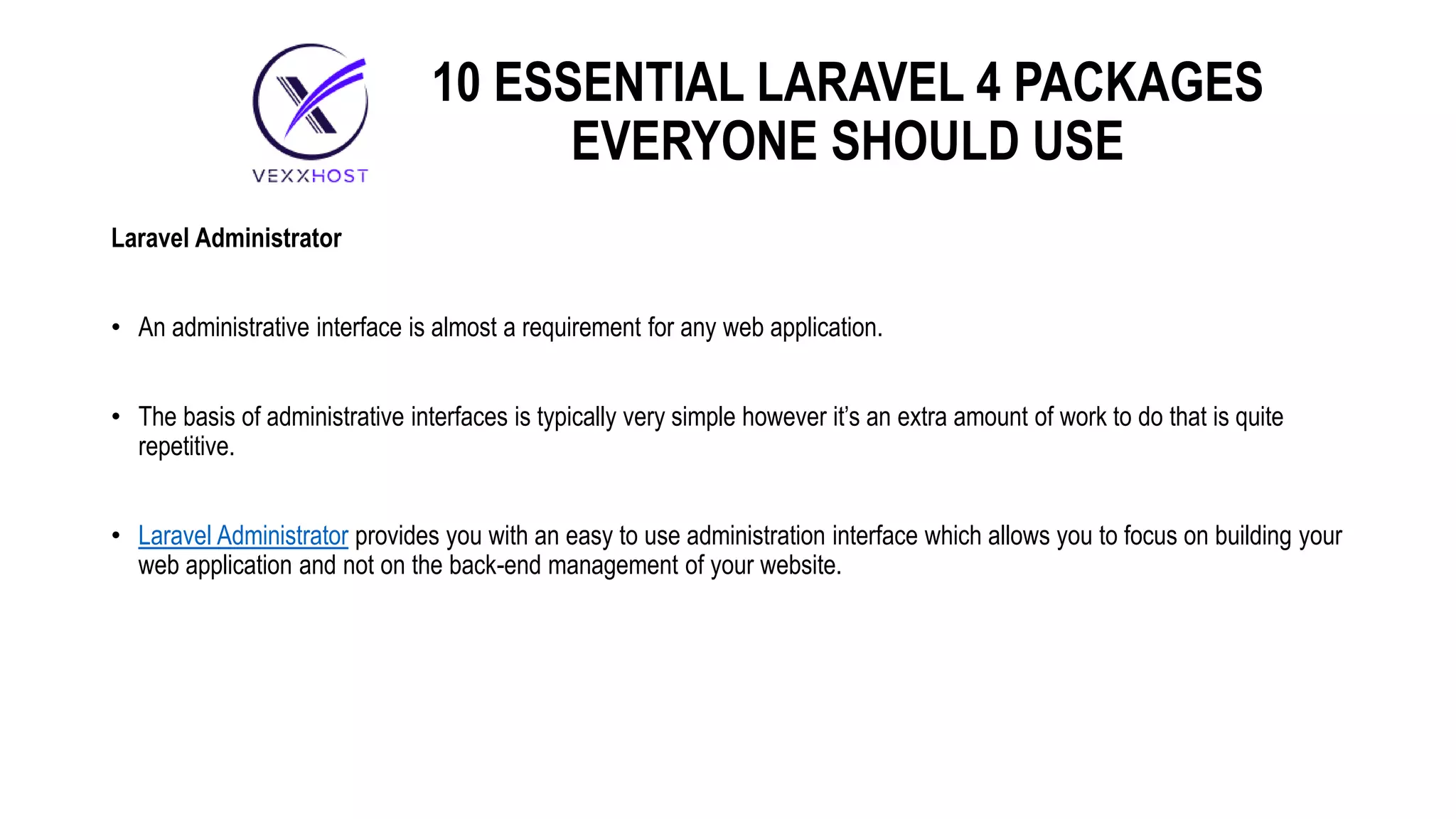 10 Essential Laravel 4 Packages Everyone Should Use.pptx