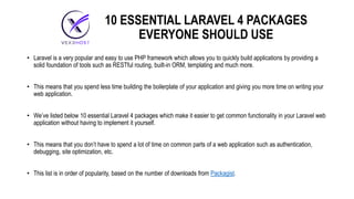 10 Essential Laravel 4 Packages Everyone Should Use.pptx