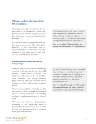 10 essential questions for successful kol management | PDF