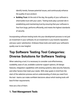 10 Essential Software Testing Tools You Need to Know About.pdf | Free ...