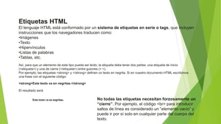 10 etiquetas basicas de html | PPT
