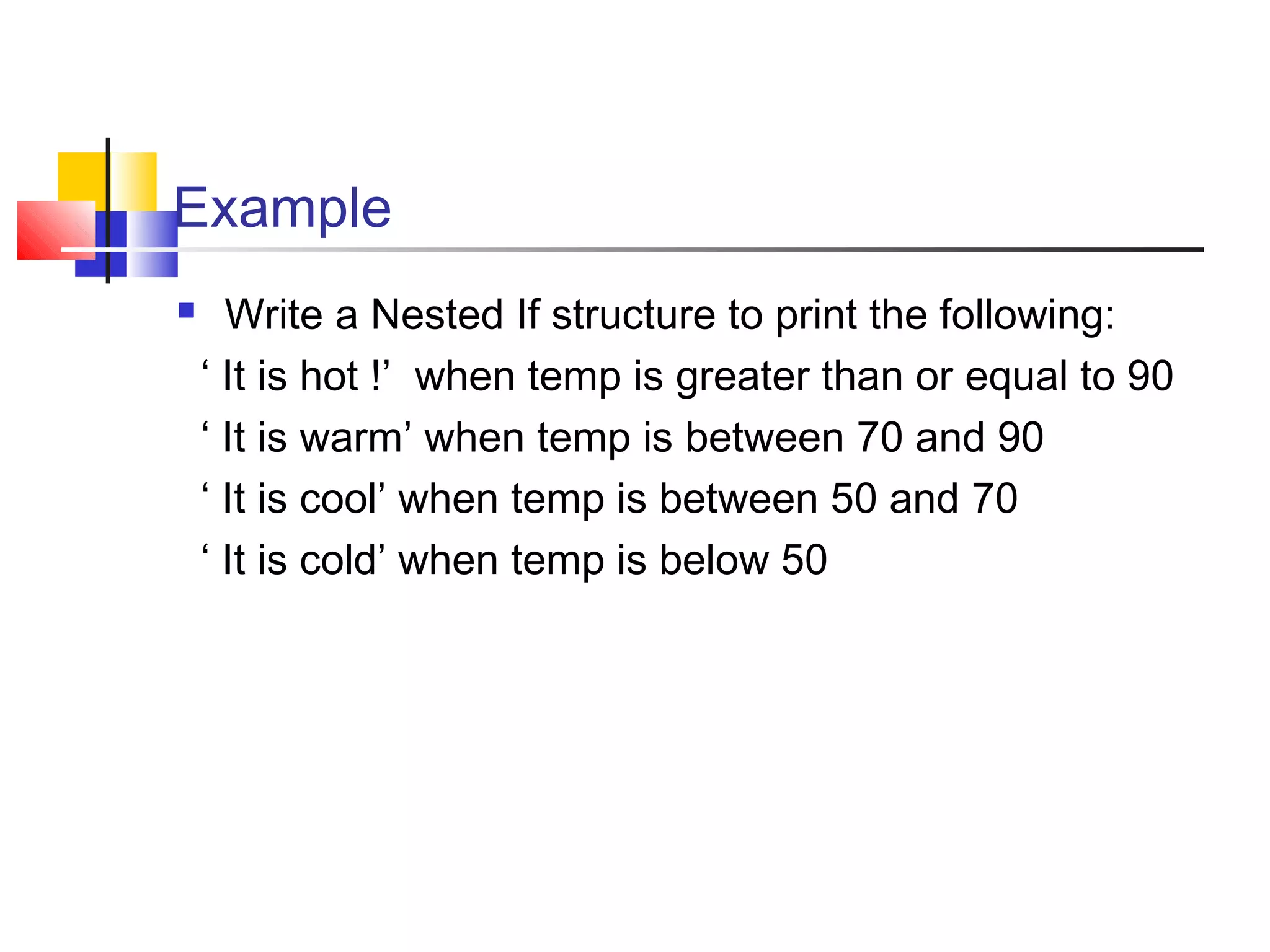 10 examples for if statement | PPT