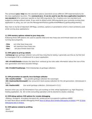 10 examples of hot spot jvm options in java | PDF
