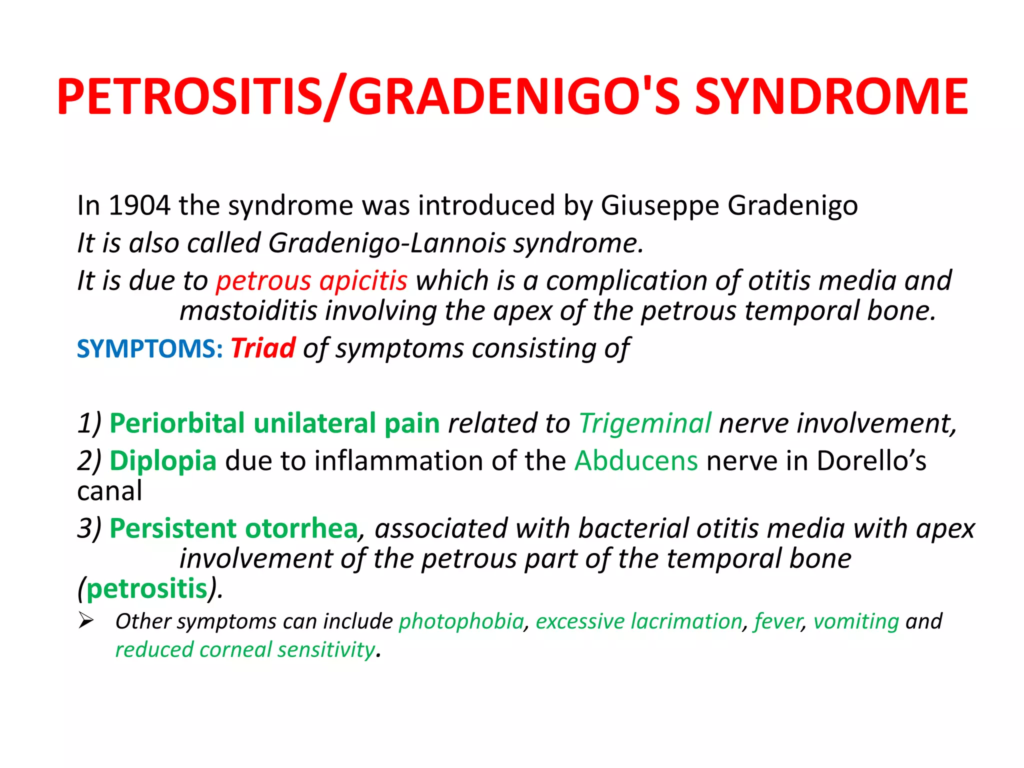 EXTRACRANIAL /INTRATEMPORAL COMPLICATIONS OF CSOM | PPTX
