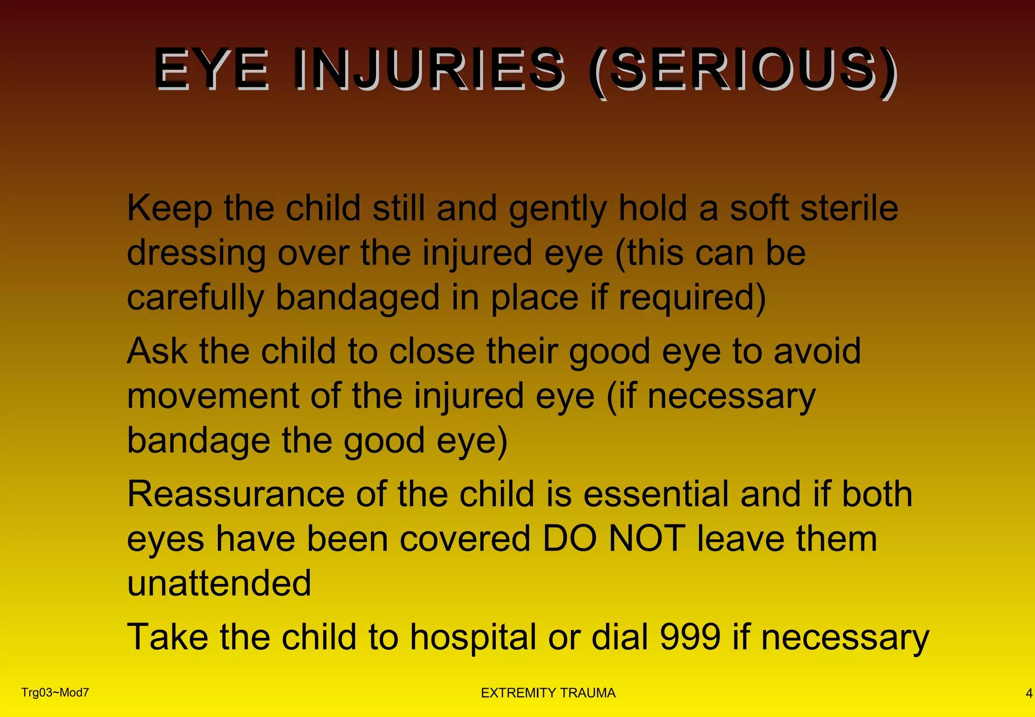 Eye injuries | PPT