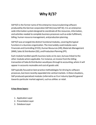 Project Report on SAP | DOCX