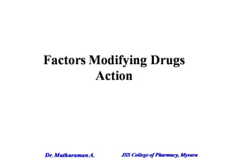 10 factors modifying drug action. | PPT