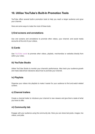 10 Factors To Consider Before Promoting YouTube Music Channel.pdf | Video Production | Content ...