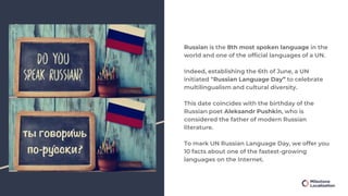 10 facts you never knew about the russian language | PPT