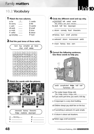 Unit 10 Family Matters | PDF | Parenting Teens | Parenting