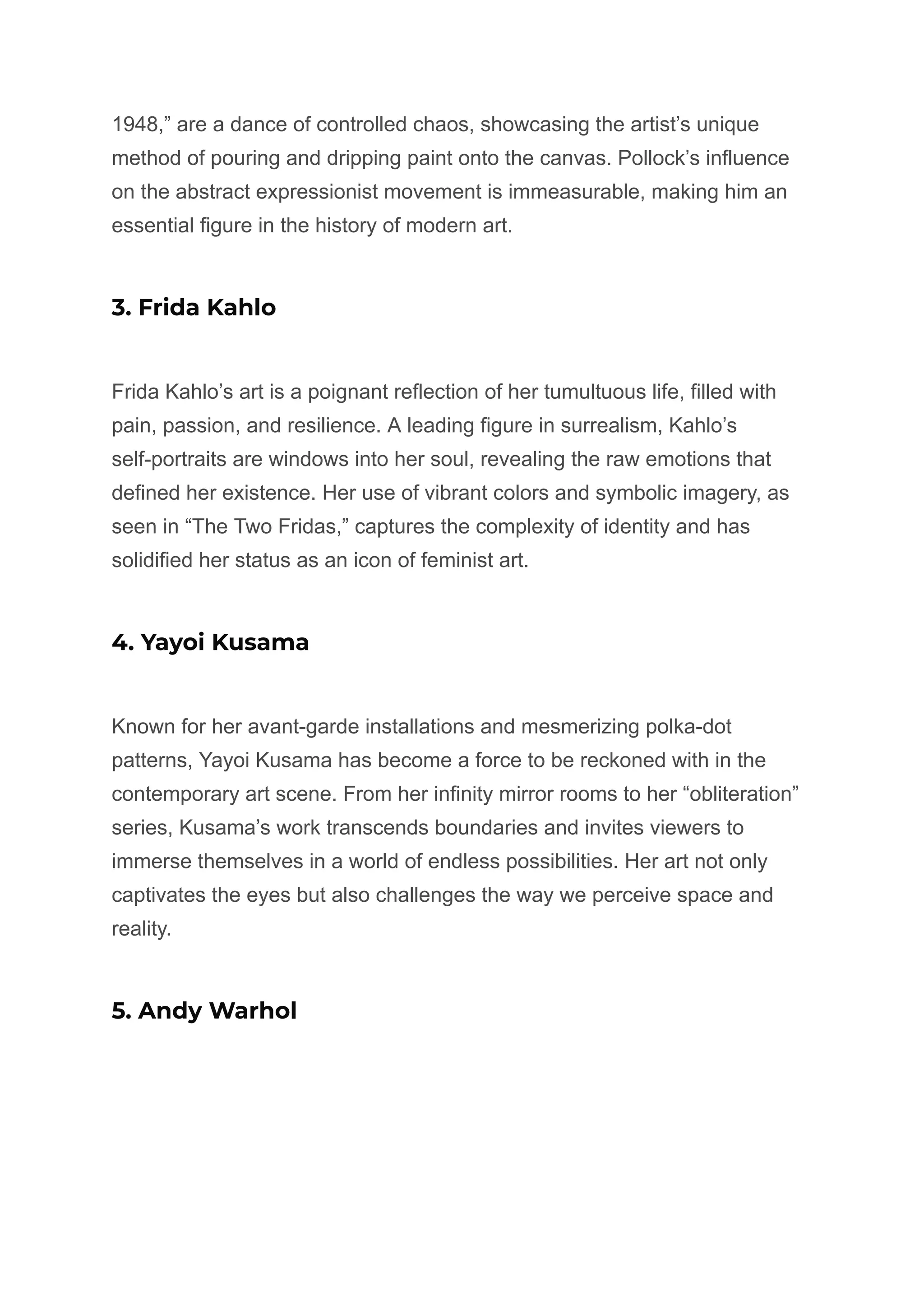 10 Famous Modern Art Artists Who Exemplify Art to Its Finest.pdf