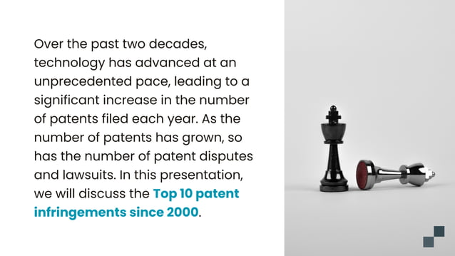 10 famous patent infringements since year 2000 | PPT