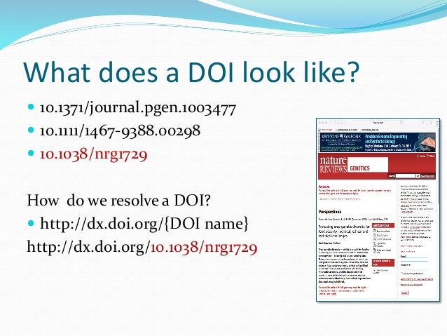What Is A Digital Object Identifier Doi