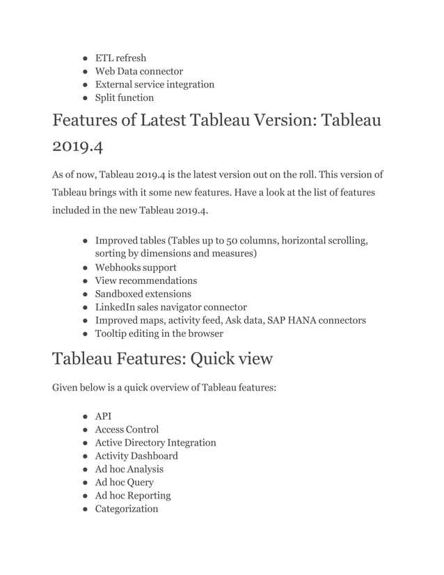 10 Features of Tableau to Smoothen your Data Visualization Tasks.pptx 10 Features of Tableau to Smoothen your Data Visualization Tasks.pptx