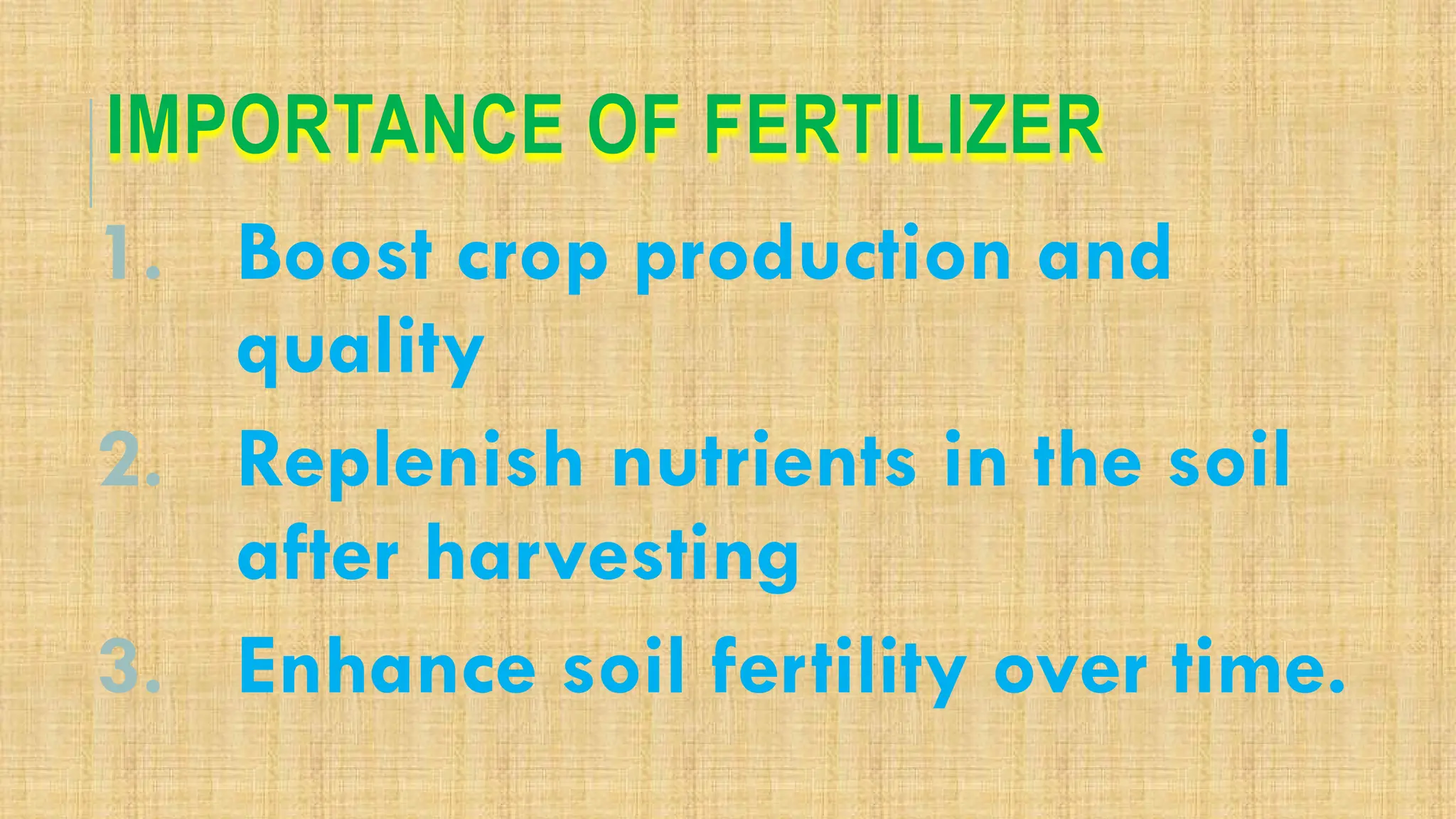 Types of Fertilizer as organic and organic and based on nutrients ...