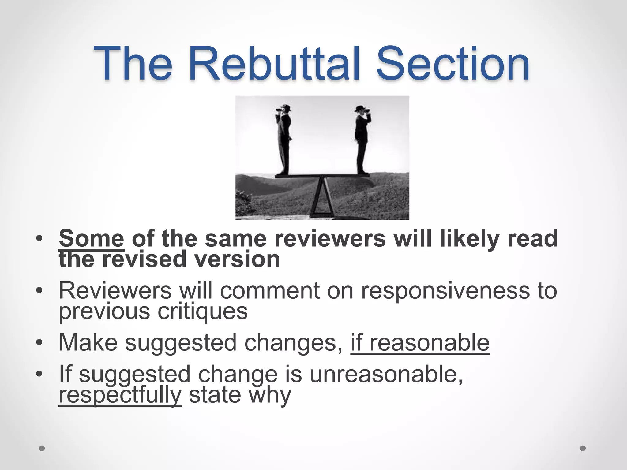 "The Rebuttal Letter" by Scott Filler, PhD | PPTX
