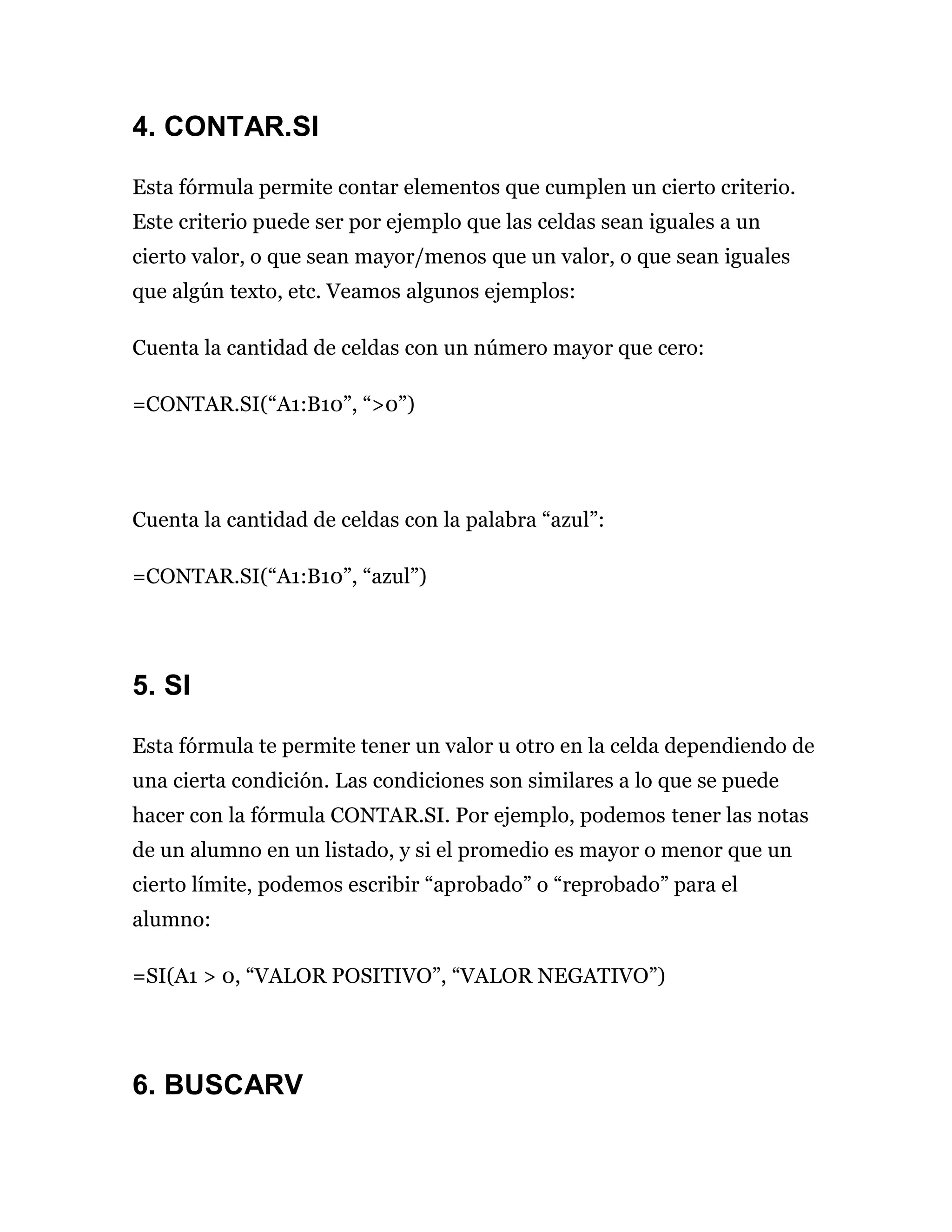 10 formulas de excel | PDF